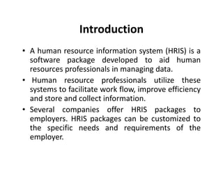 HRIS notes for MBA Students | PPT