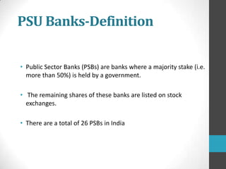 HR Issues in Public Sector Banks of India | PPTX