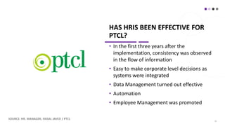 BASIC INFORMATION ABOUT HRIS SYSTEM OF PTCL | PDF