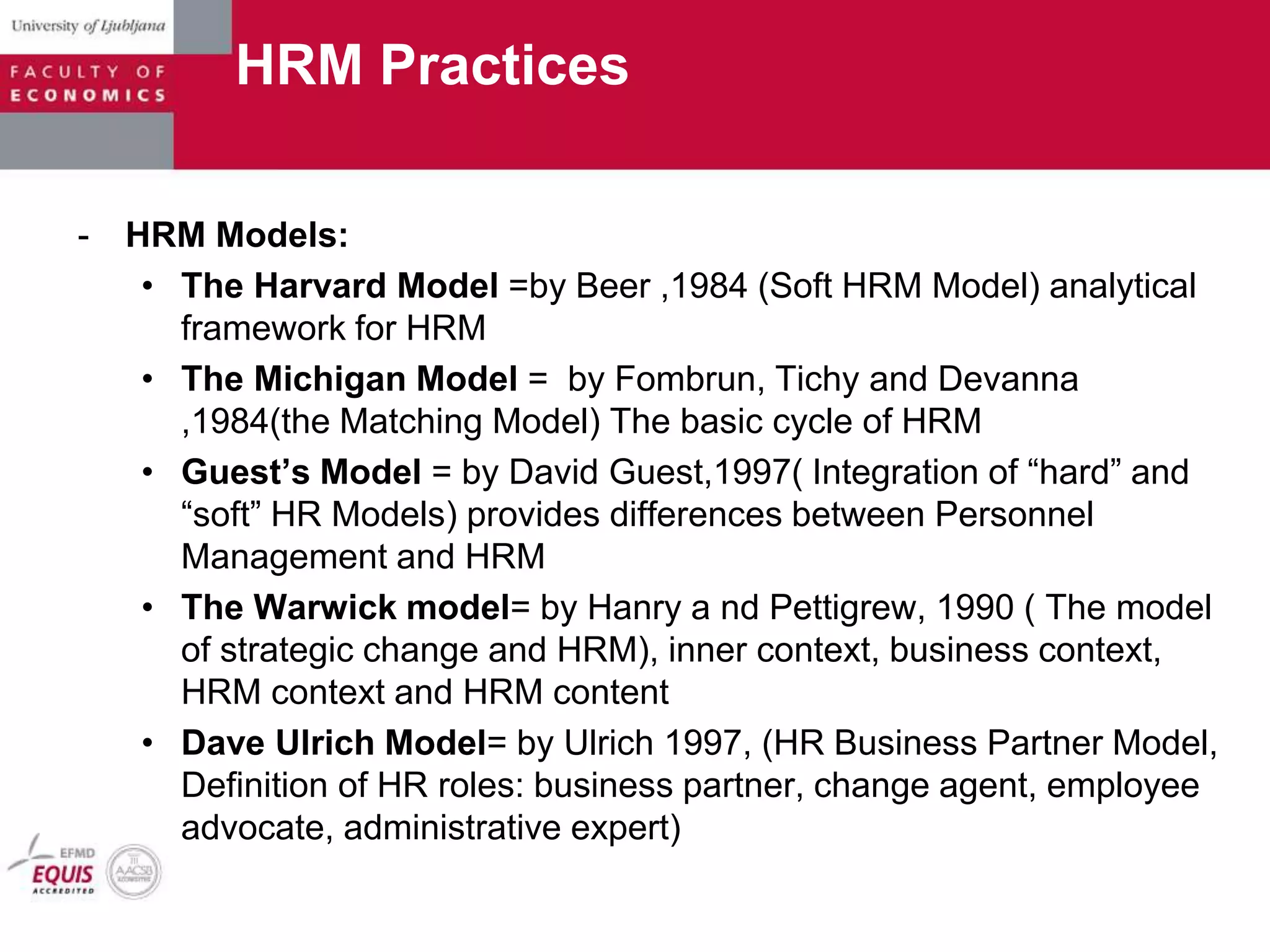 Human resource management model of the National Bank of Republic of ...