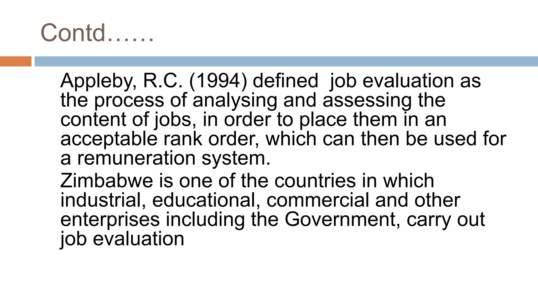 HR Job evaluation.pptx | Business Administration | Business