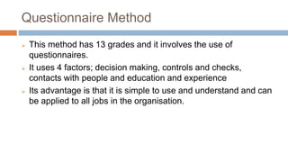 HR Job evaluation.pptx | Business Administration | Business