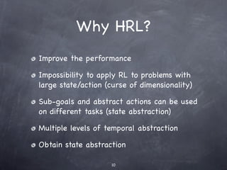 Hierarchical Reinforcement Learning | KEY