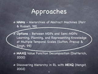 Hierarchical Reinforcement Learning | KEY