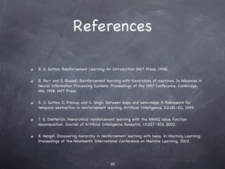 Hierarchical Reinforcement Learning | KEY