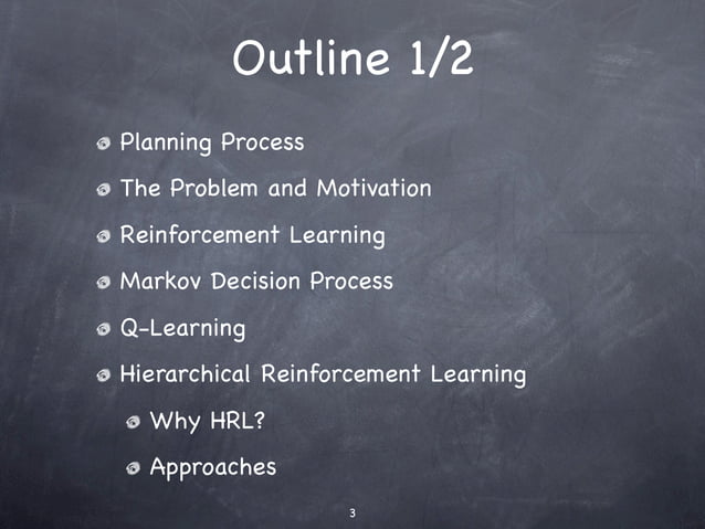 Hierarchical Reinforcement Learning | PPT