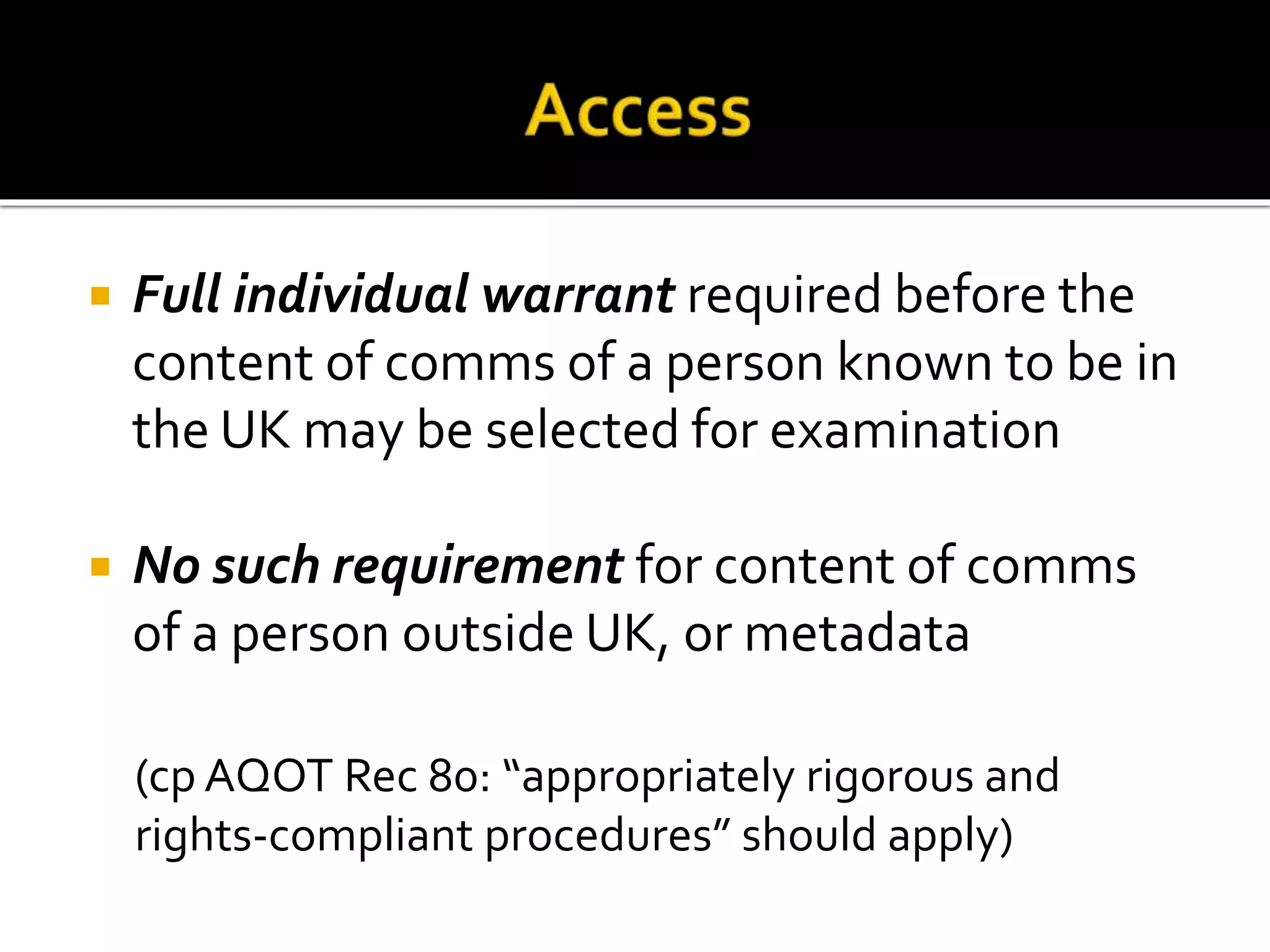 Human rights and the future of surveillance - Lord Anderson QC | PPT