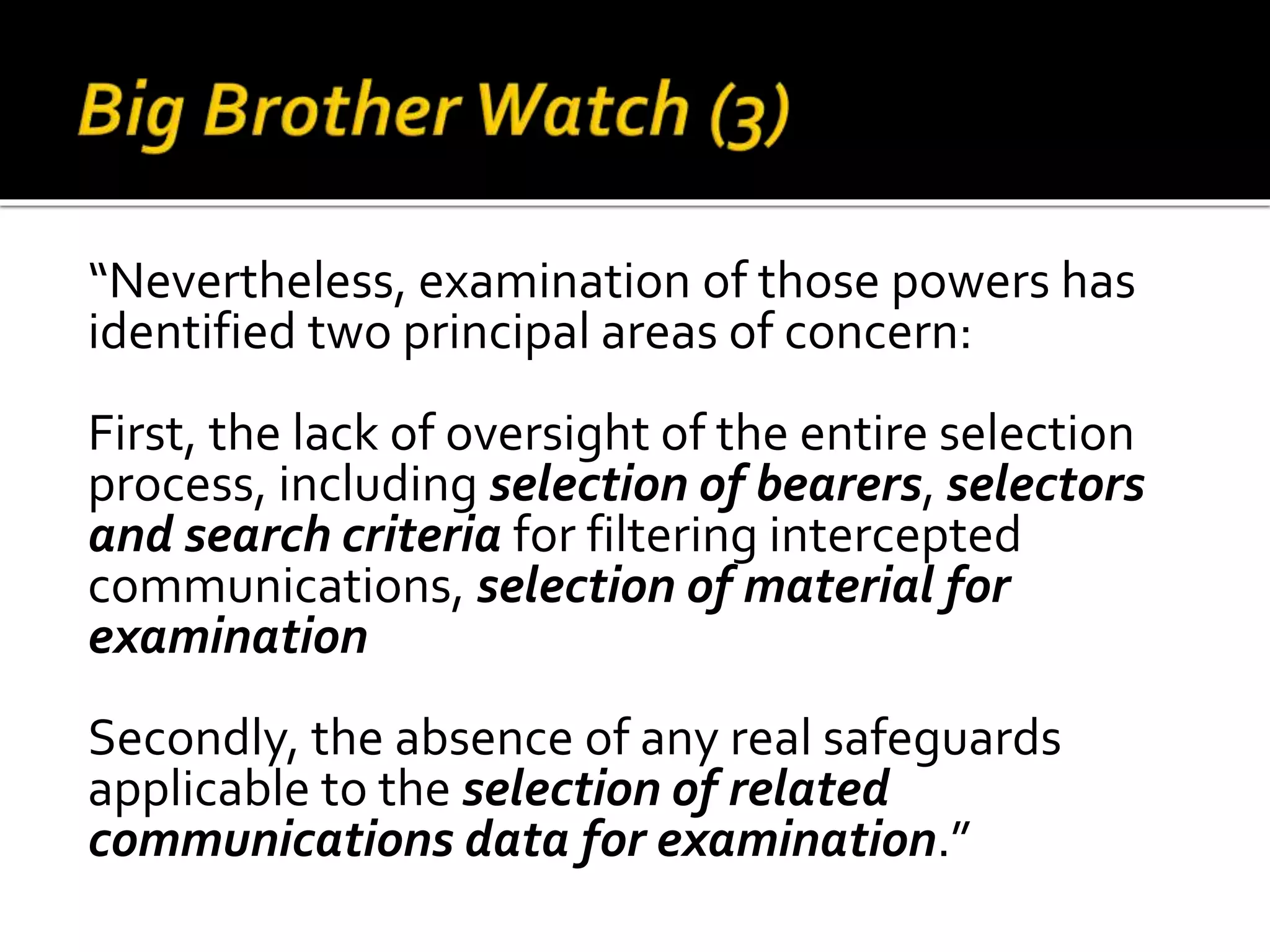 Human rights and the future of surveillance - Lord Anderson QC | PPT