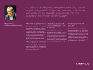 Why working in Sales at Canonical is great! | PDF