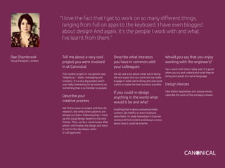 Why does our Design team love working at Canonical | PDF