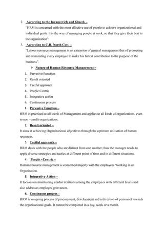 HRM- unit 1 Bcom IT/BM shivaji university.docx