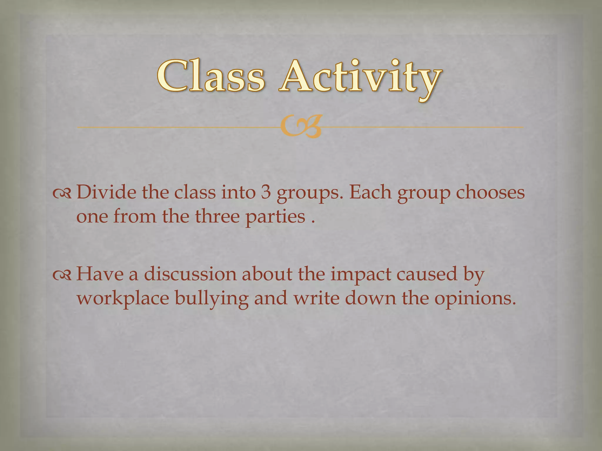 Bullying in the workplace | PPTX