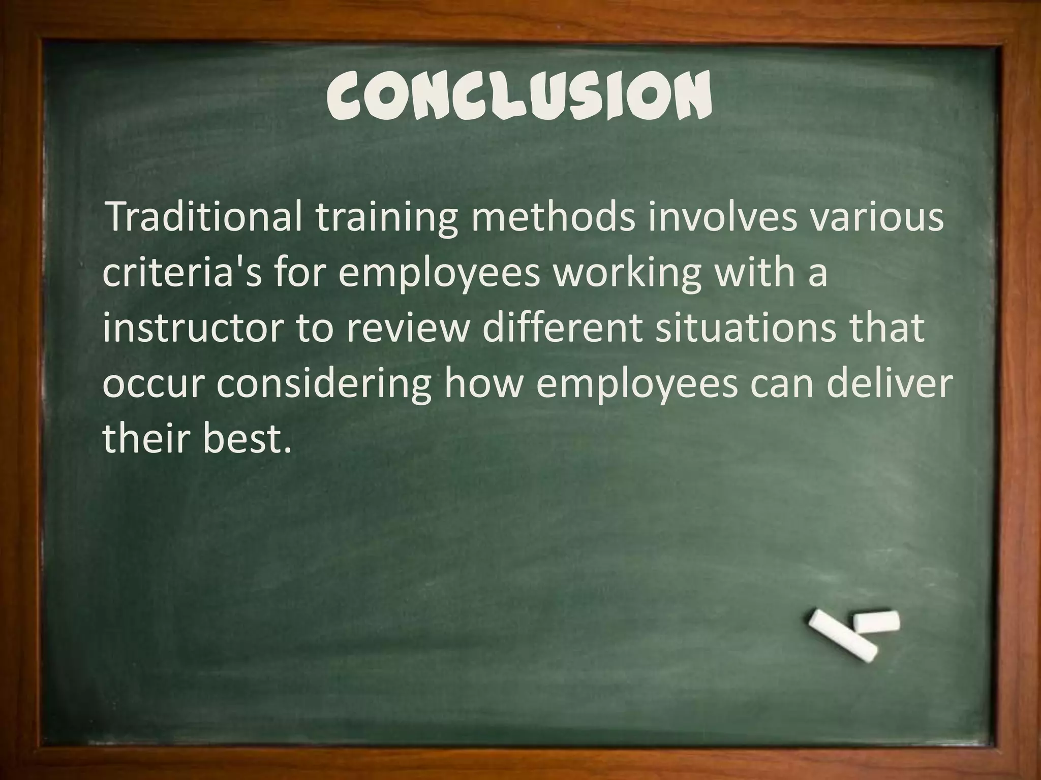 Traditional training methods | PPTX