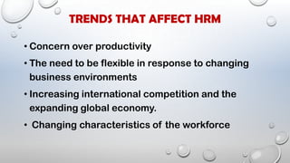 Hrm in changing environment | PPTX