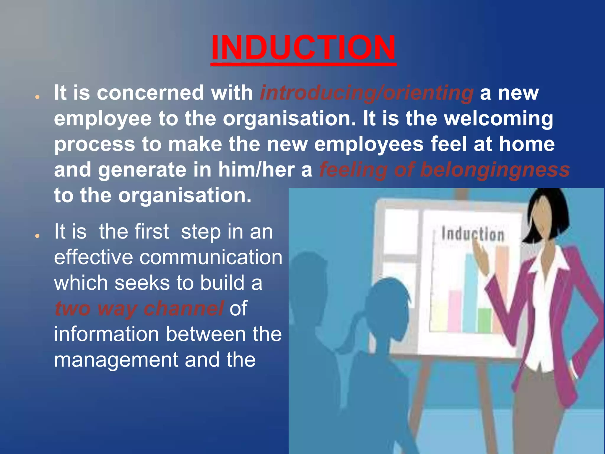 Induction Programme, an Orientation by the Human Resource Department | PPT