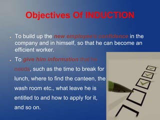 Induction Programme, an Orientation by the Human Resource Department | PPT