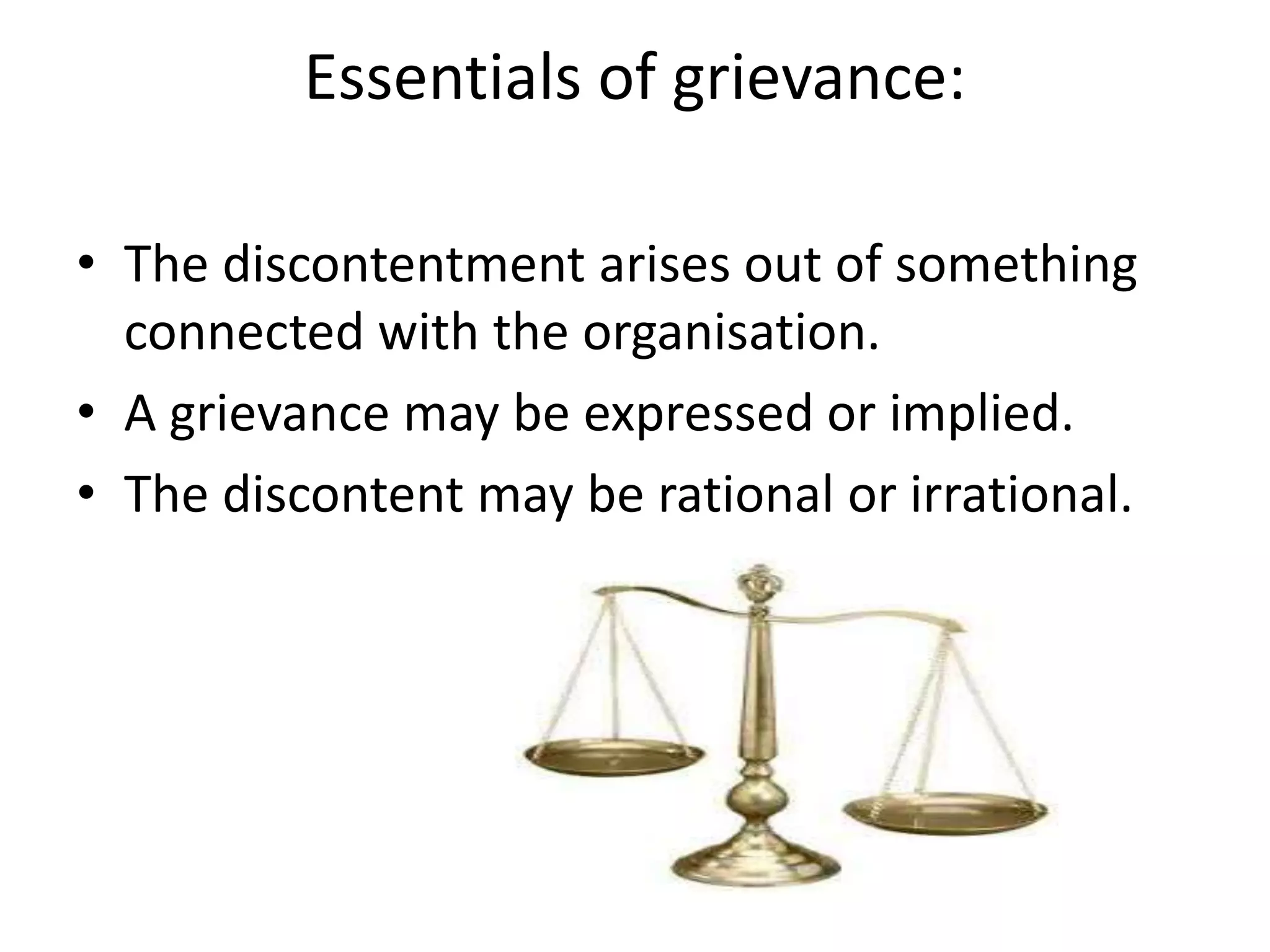 HRM: EMPLOYEE GRIEVANCE AND REDRESSAL | PPTX