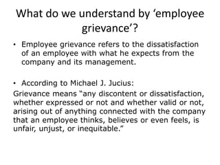 HRM: EMPLOYEE GRIEVANCE AND REDRESSAL | PPTX