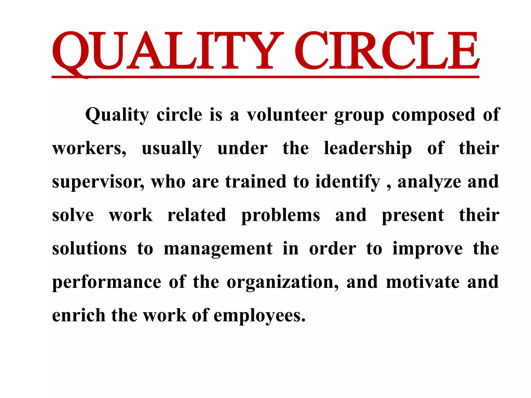 QUALITY CIRCLE | PPTX