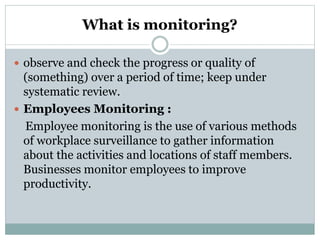 employee's monitoring | PPTX