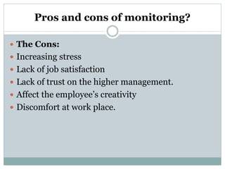 employee's monitoring | PPTX