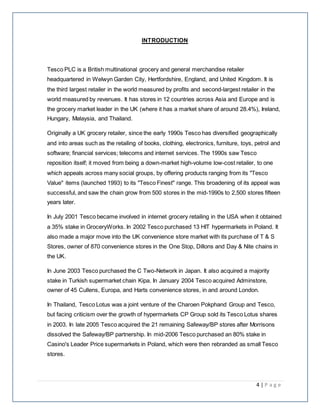 Tesco diversity and equal empoyement case study | DOCX