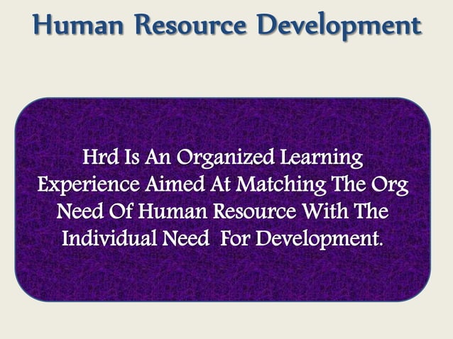 Overview of HRM & HRD | PPSX