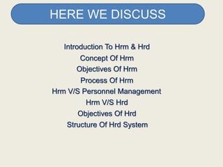 Overview of HRM & HRD | PPSX