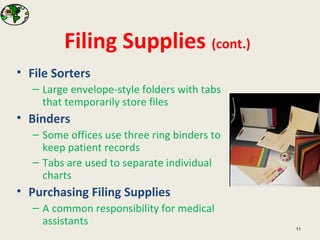 Health Record Identification and Filing Systems | PPT