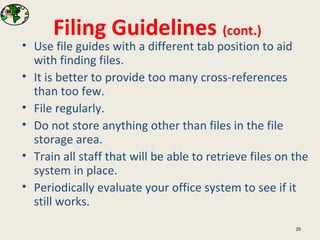 Health Record Identification and Filing Systems | PPT