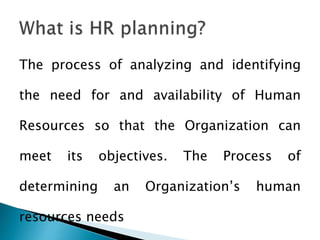 HR planning | PPT