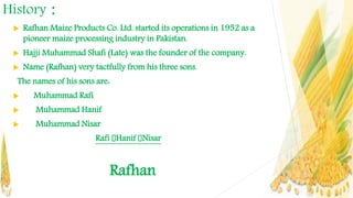 Rafhan Maize HRM Human Resource Management Department Analysis | PPTX