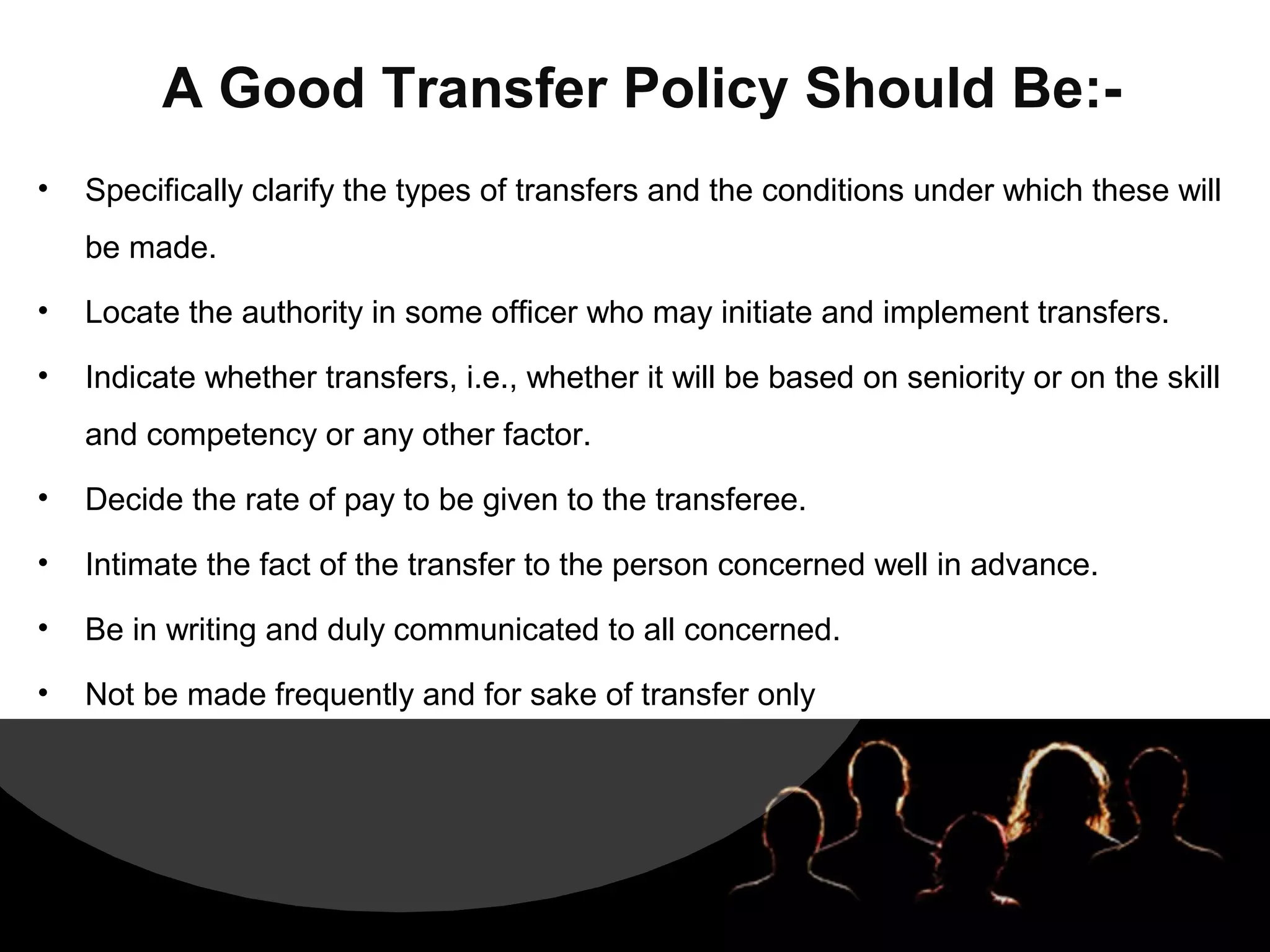 Transfer Types and Policies of Transfer | PPT