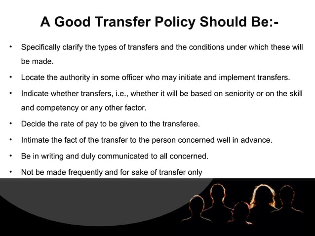 Transfer Types and Policies of Transfer | PPT