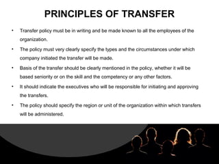Transfer Types and Policies of Transfer | PPT