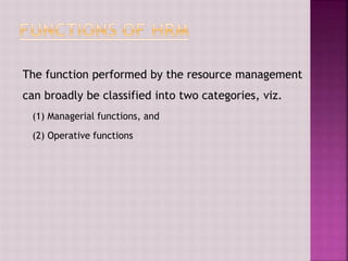 INTRODUCTION OF HUMAN RESOURCE MANAGEMENT | PPTX