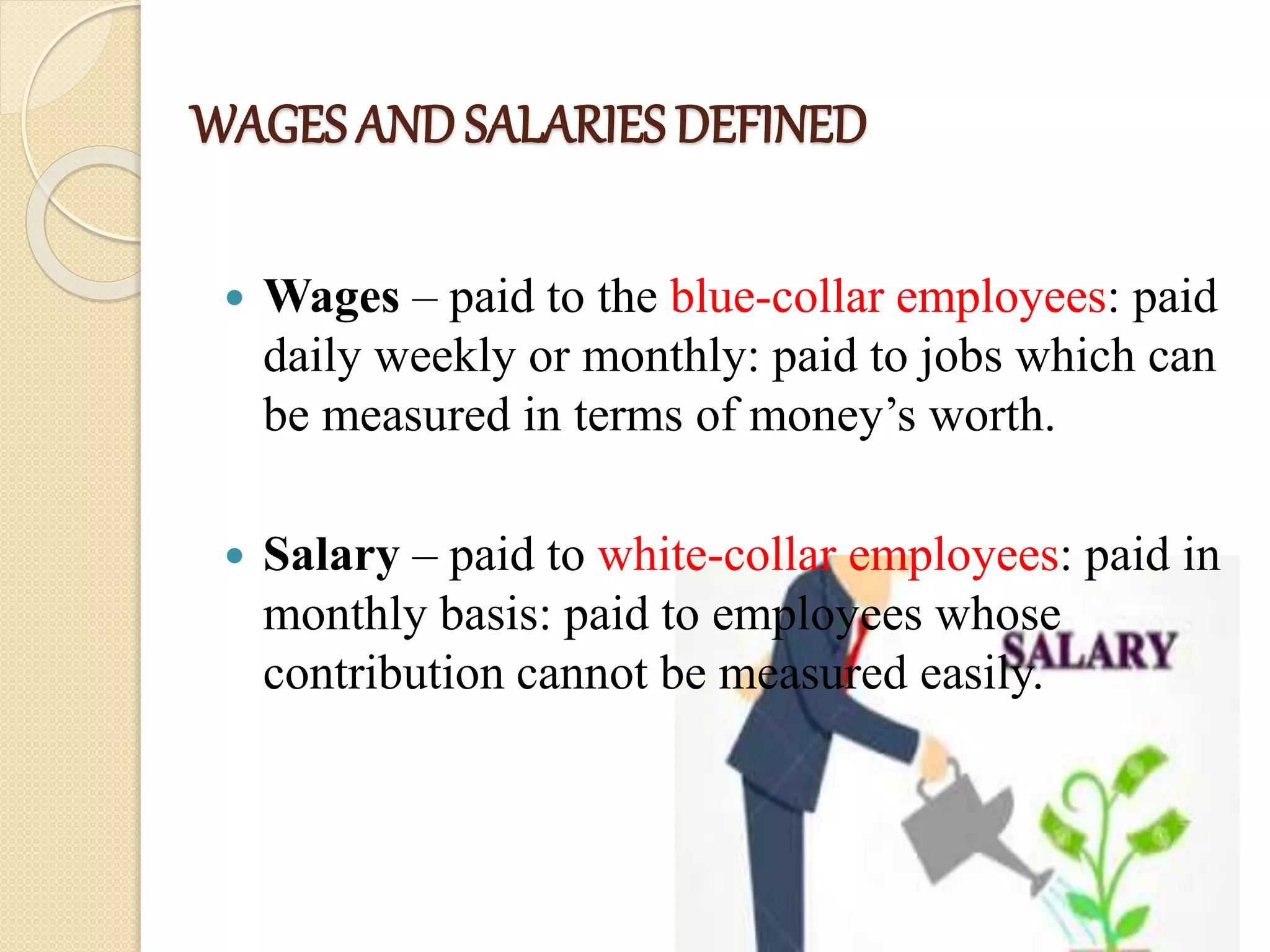 WAGE & SALARY PRESENTATION | PPTX