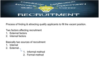 Recruitment & Selection | PPT