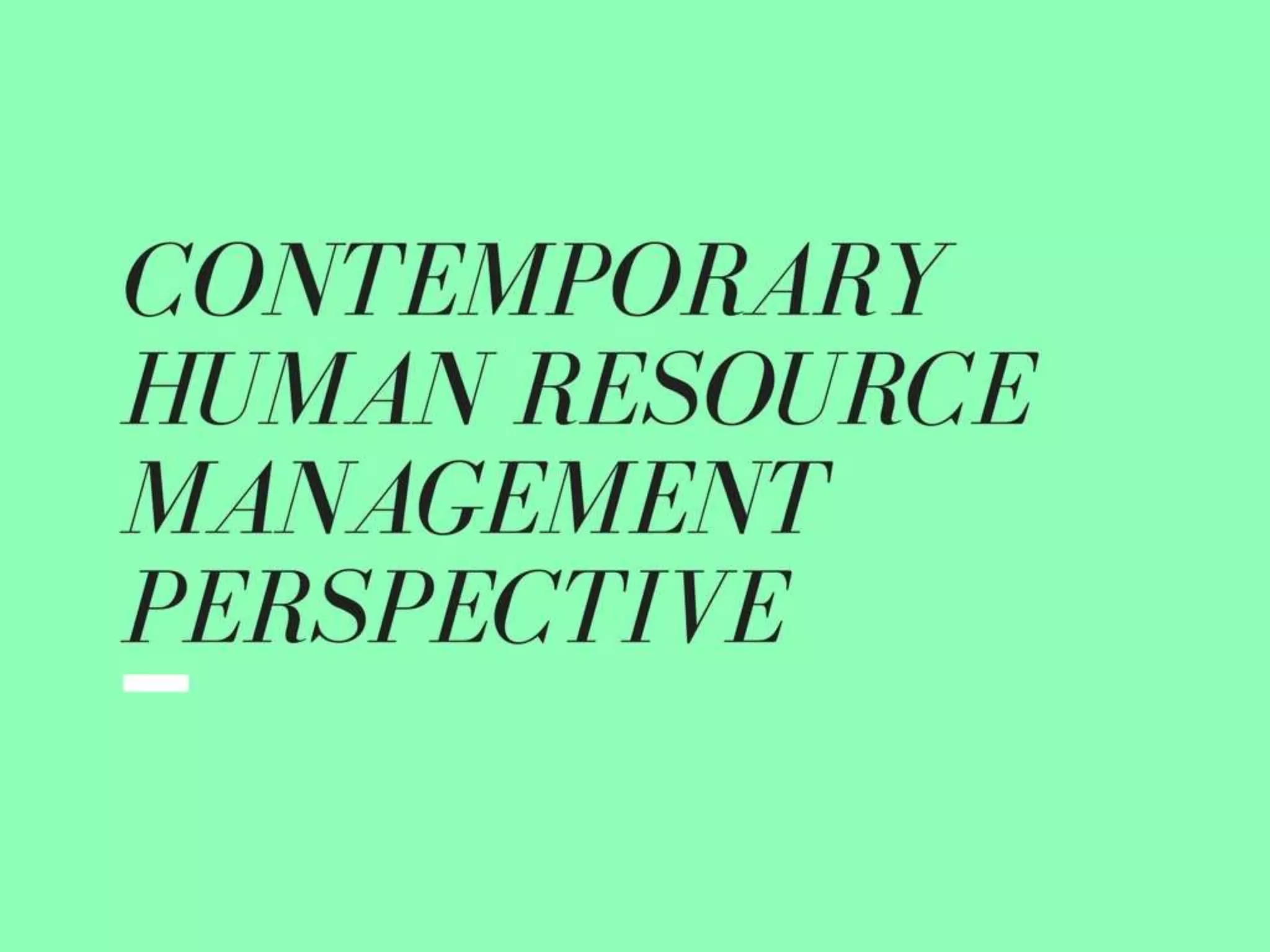 Nature of HRM - Human Resource Management | PPTX
