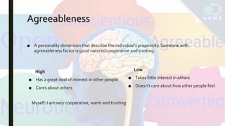 The big five personality model. | PPTX