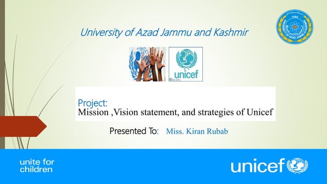 Mission ,Vision statement, and strategies of Unicef | PPT