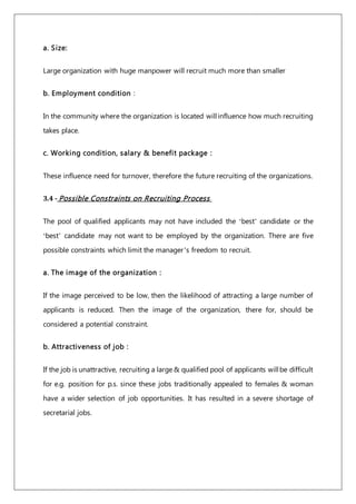 Recruitment And Selection Process Of Assignment / Report | DOCX