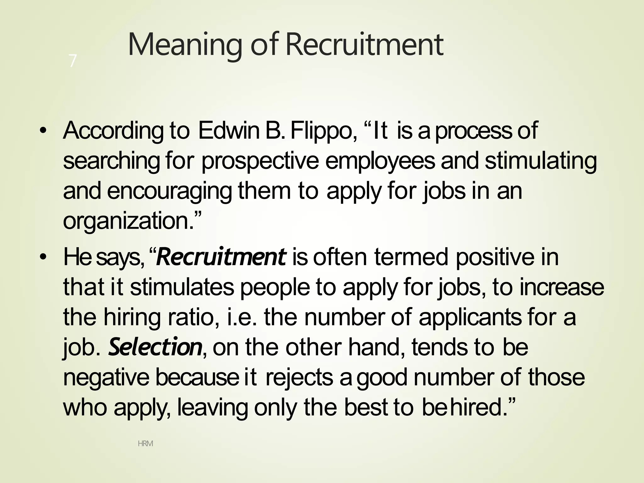 HRP and recruitment and selection process | PPTX