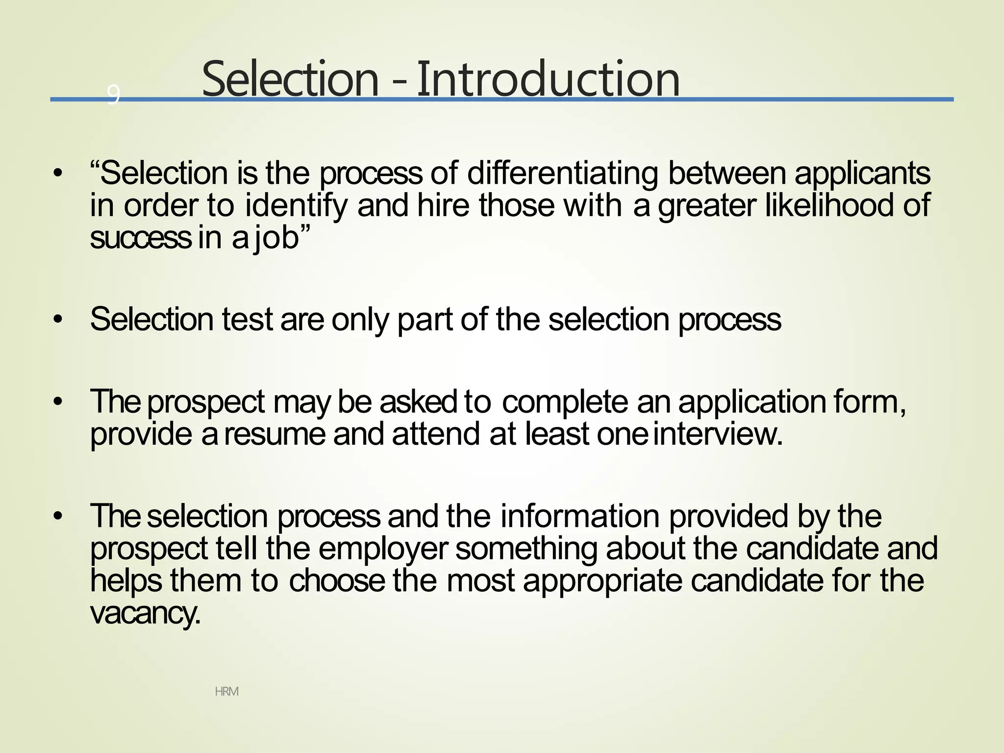 HRP and recruitment and selection process | PPTX