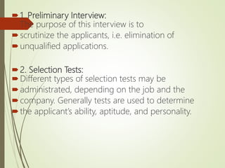 HRP and recruitment and selection process | PPTX