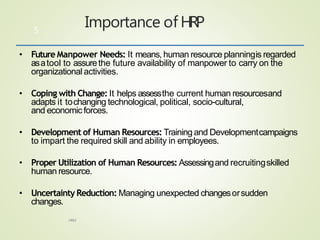 HRP and recruitment and selection process | PPTX