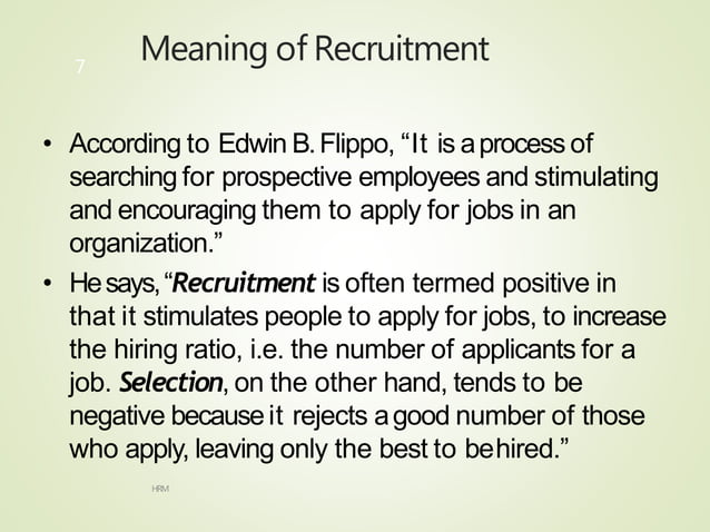 HRP and recruitment and selection process | PPTX | Human Resources ...