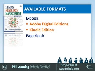 HUMAN RESOURCE MANAGEMENT - PHI Learning | PPT