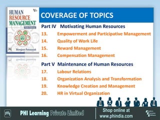 HUMAN RESOURCE MANAGEMENT - PHI Learning | PPT