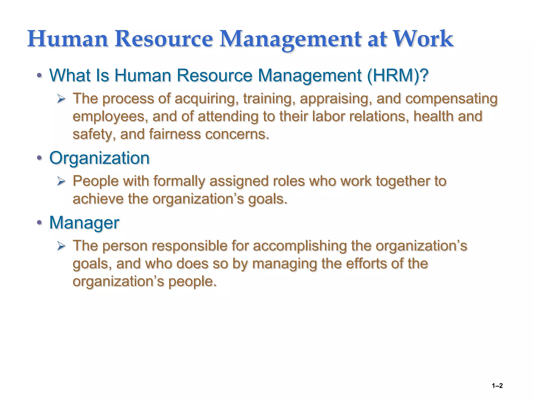 Introduction to Human Resource Management | PPT